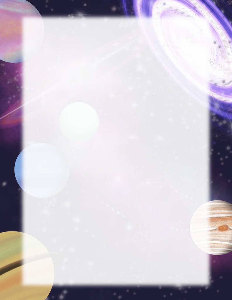 Outer Space Printable Letter Stationary/astronomy - Etsy