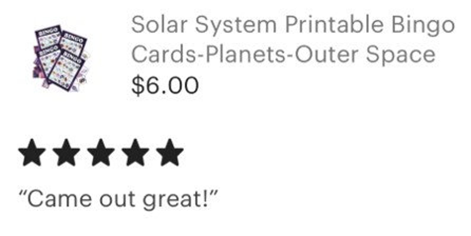 Solar System Printable Bingo Cards-planets-outer Space - Etsy