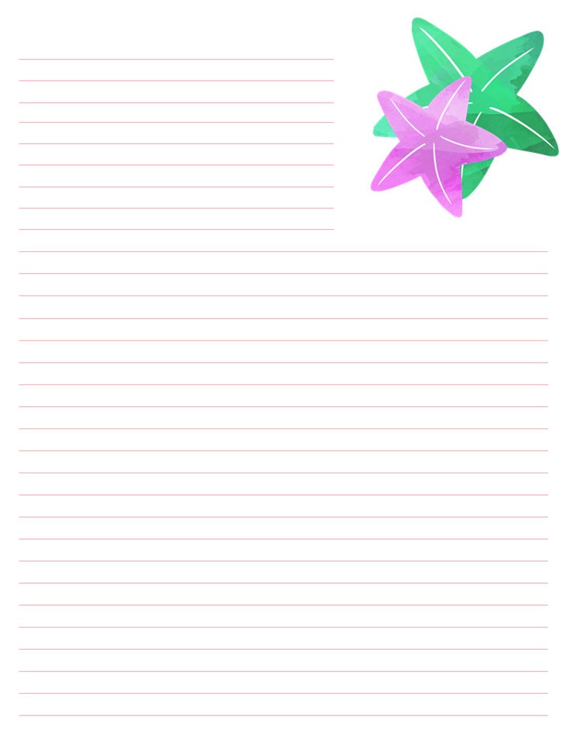 Mermaid Writing Paper ~ Mermaid Tail Stationery ~ Watercolor Mermaid ...