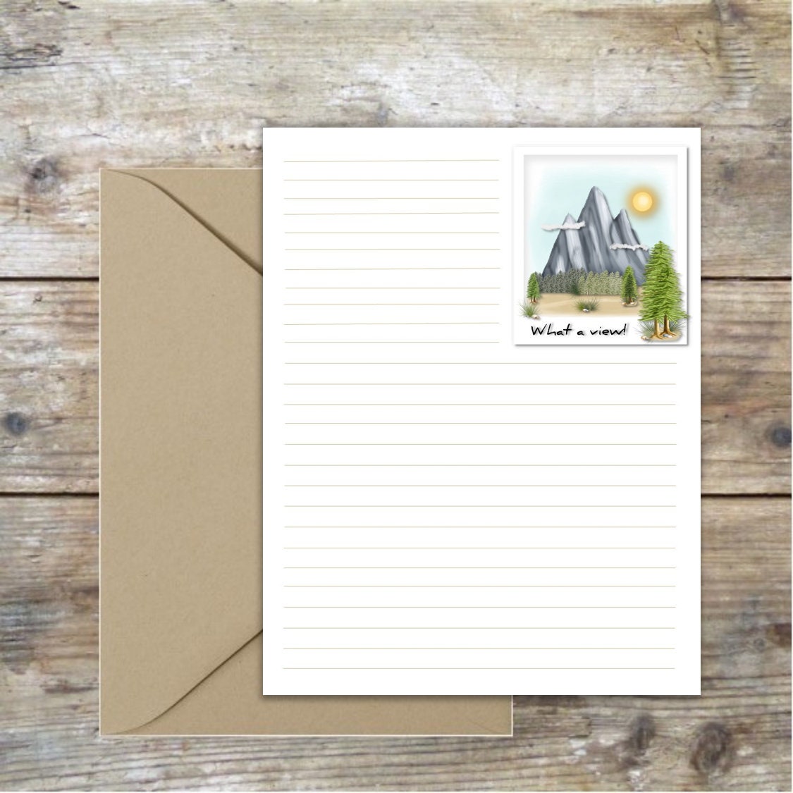 Writing Paper Inspired by Nature ~ Stationary Set ~ Pen Pal Stationery ...