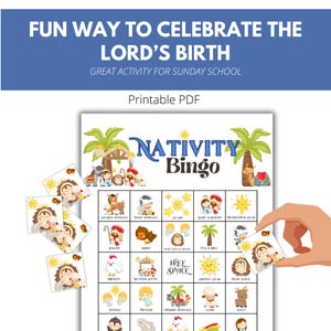 Nativity Bingo, Christmas Bingo, Nativity Kids Activity, Nativity ...