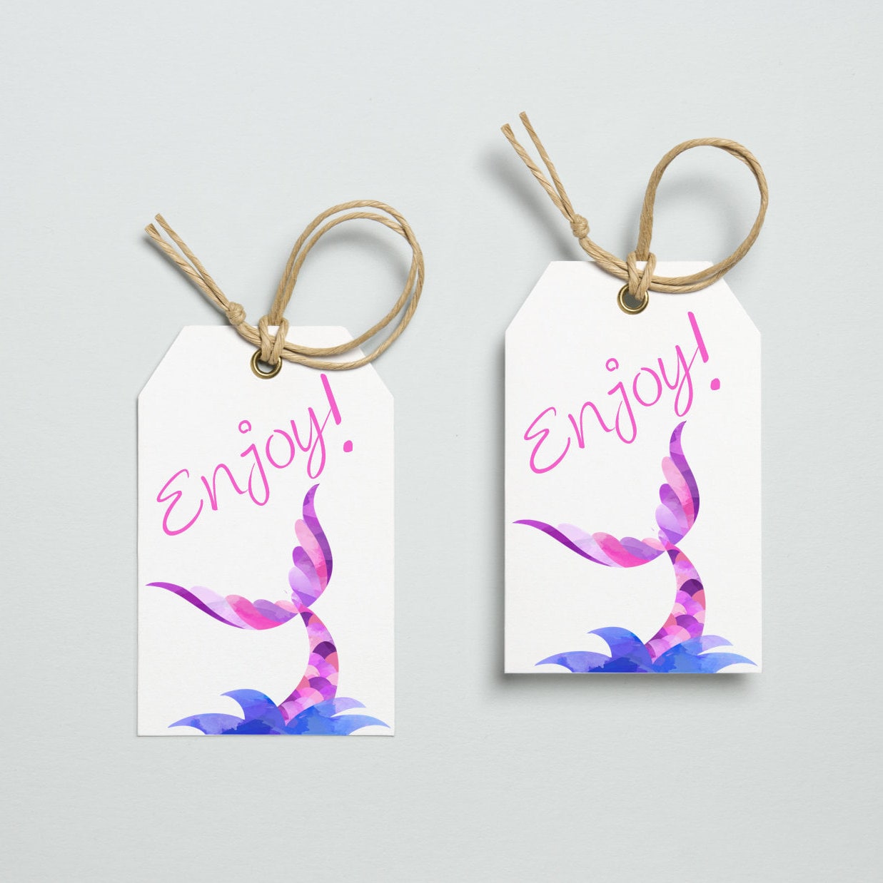 Mermaid Gift Tags-printable Mermaid Party Favors-mermaid Party - Etsy