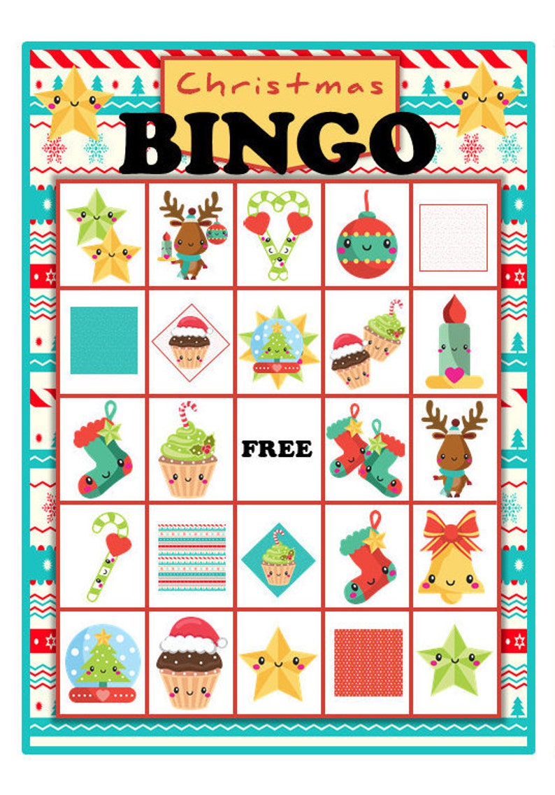 Cartes imprimables de bingo de Noël pour les enfants Noël - Etsy France