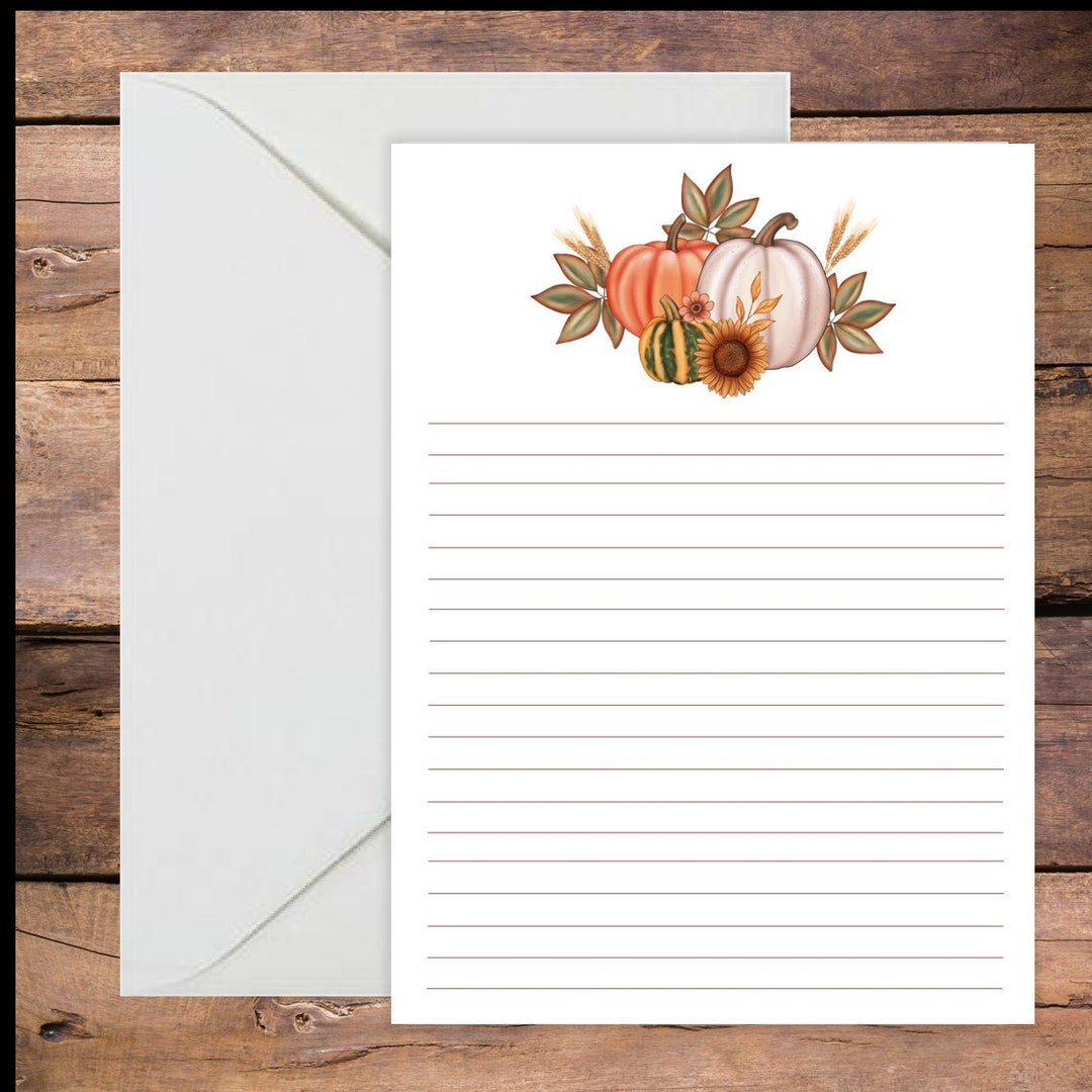 Fall Printable Stationery ~ Autumn Stationary Kit ~ Fall Letter Writing ...