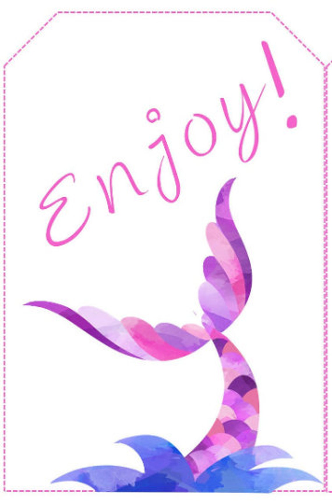 Mermaid Gift Tags-printable Mermaid Party Favors-mermaid Party - Etsy