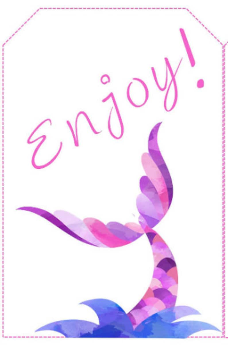 Mermaid Gift Tags-printable Mermaid Party Favors-mermaid Party - Etsy
