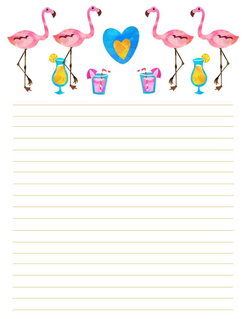 Summer Pool Party-printable Stationary - Etsy