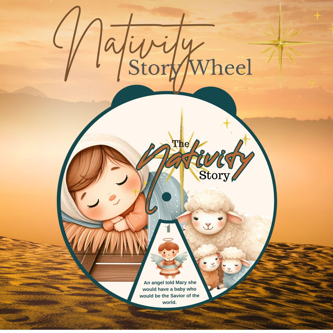 Nativity Story Wheel Printable - Kids Christmas Activity - Advent Craft ...