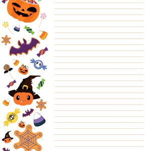Printable Halloween Stationary Cute Halloween Letter Writing - Etsy