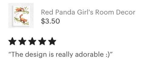 Red Panda Girl's Room Decor - Etsy