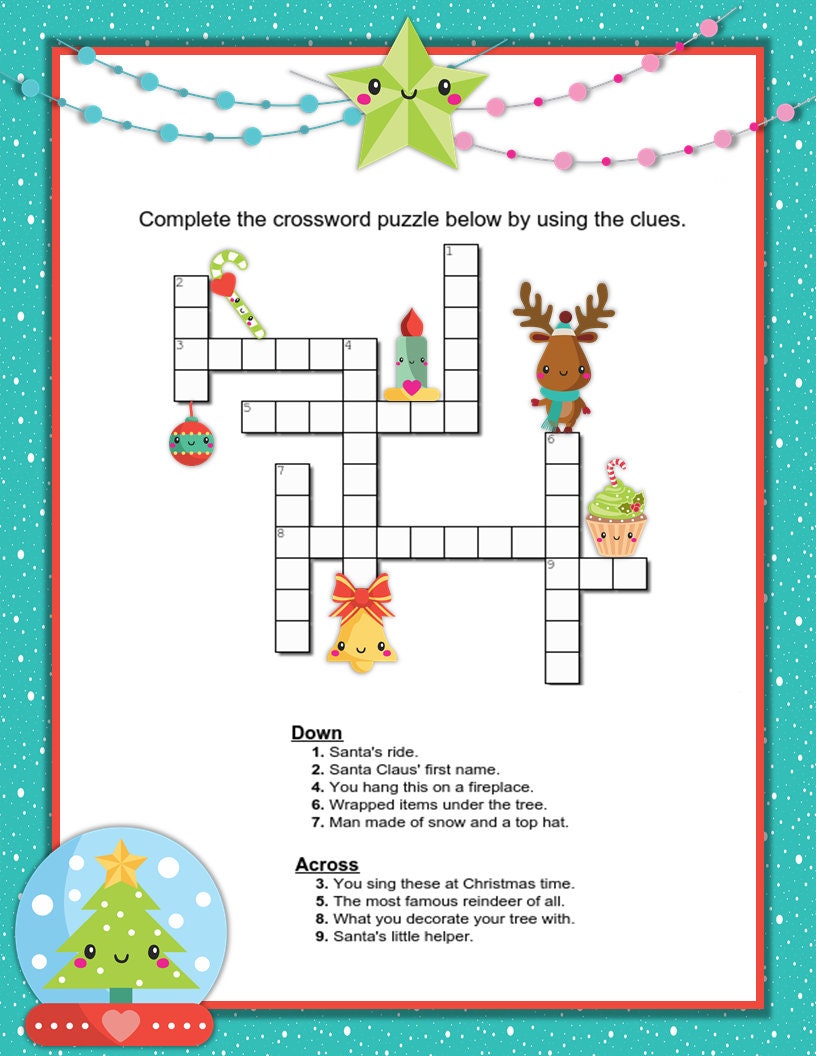 Actividad navideña imprimible Juegos de fiesta navideña - Etsy España