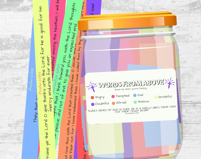 Printable Bible Verse Jar for Kids: DIY Scripture Emotions (digital ...