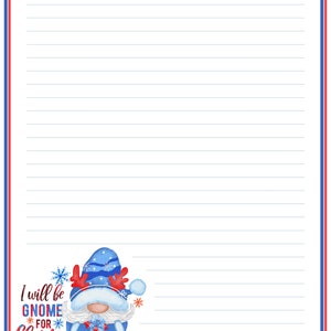 Christmas Gnomes ~ Christmas Stationery Printable ~ Downloadable ...
