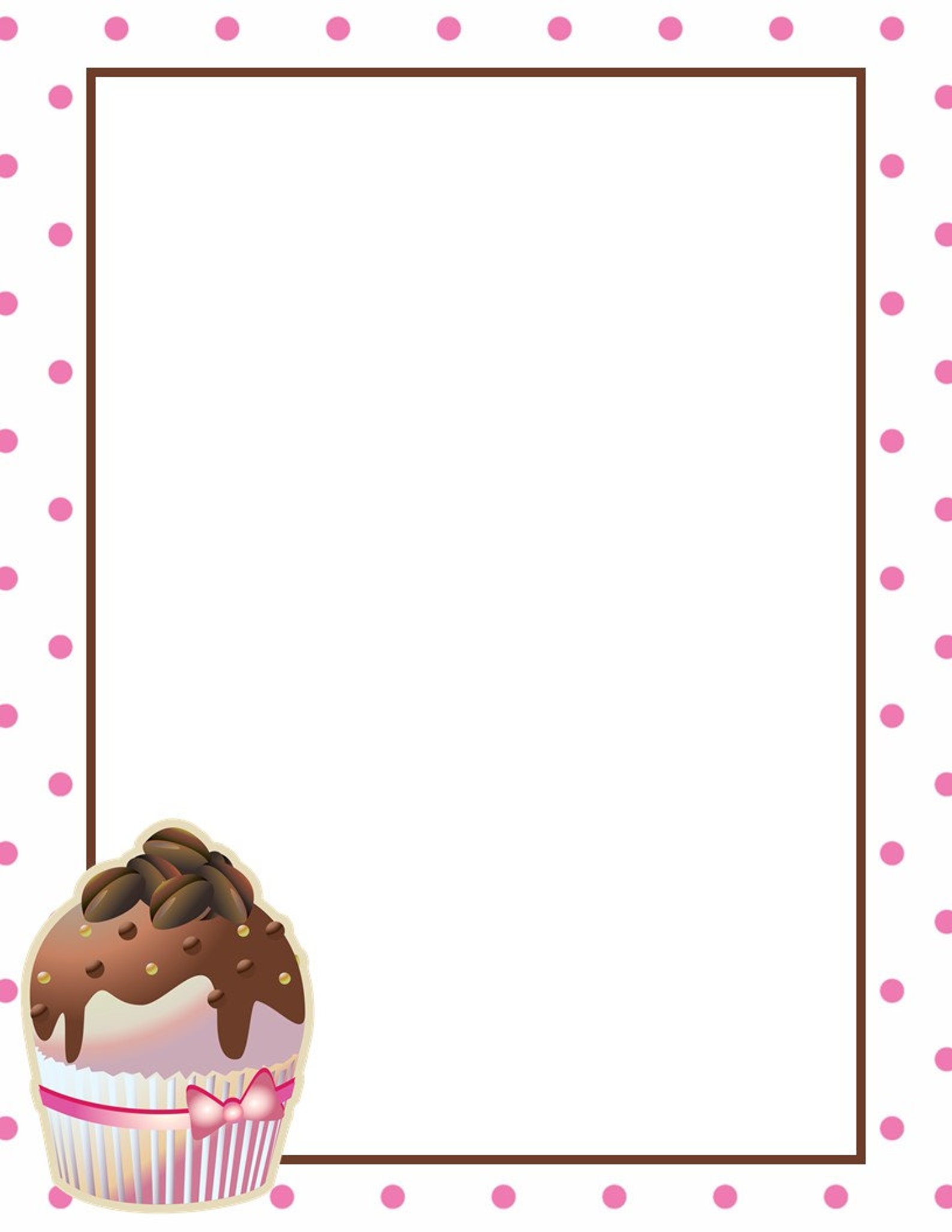 Cupcake Stationary Kit ~ Cupcake Printable Paper ~ Cute Stationery ...