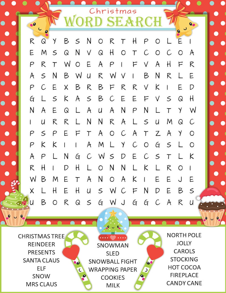 Actividad navideña imprimible Juegos de fiesta navideña imprimibles ...