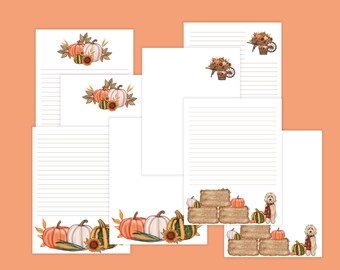 Fall Critters Printable Stationery - Etsy