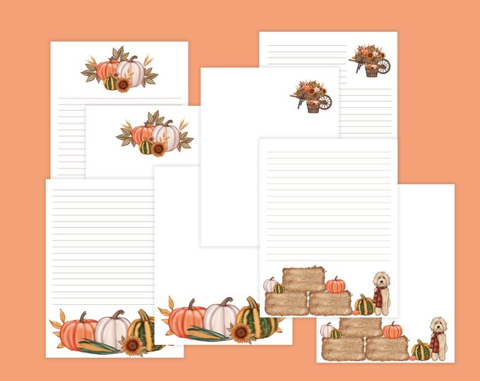 Printable Autumn Stationery, Letter Writing Paper, Fall Stationary Note ...