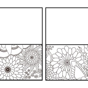 Printable Coloring Cards-printable Coloring Bookmarks - Etsy