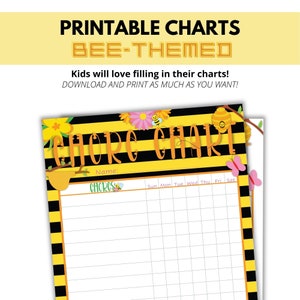 Chore Chart & Reward Chart Set ~ Chore Chart Printable for Kids ~ Daily ...