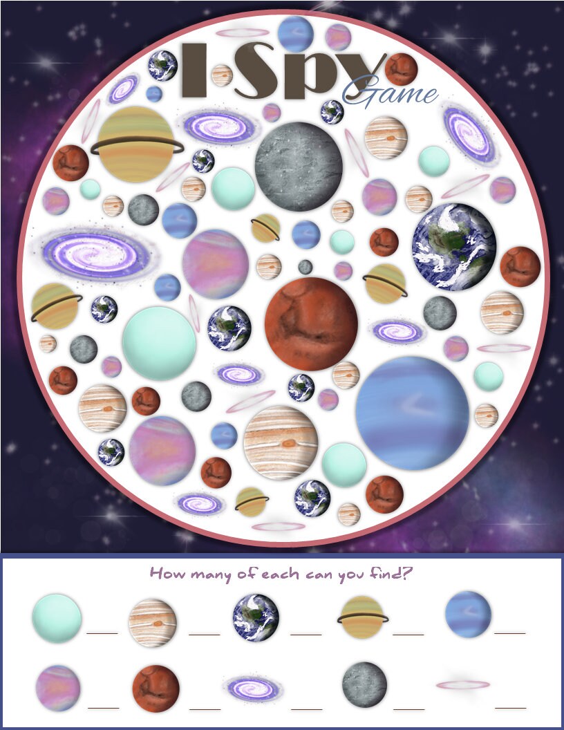 Outer Space Printables-planet-themed Game Pack - Etsy