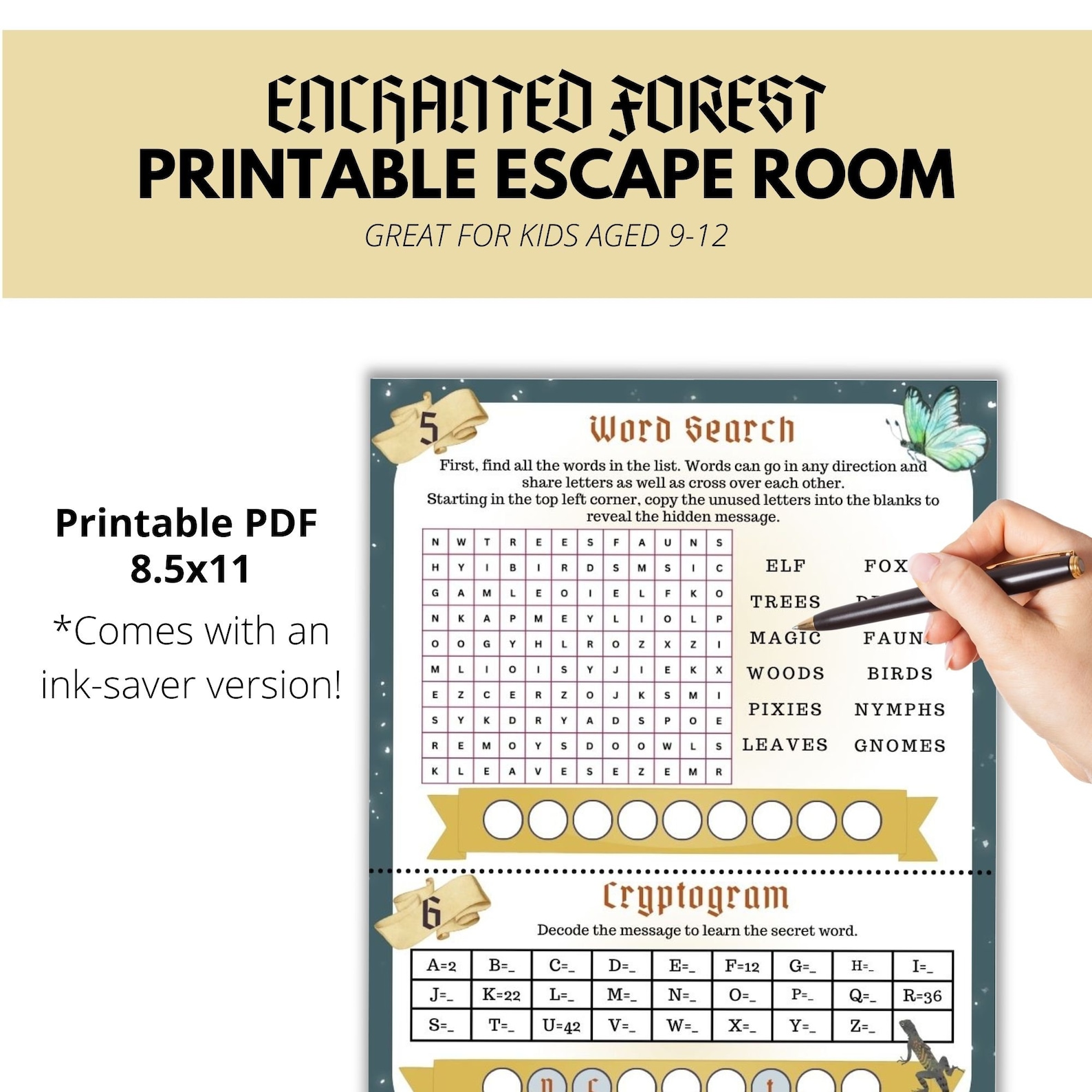 Enchanted Forest Escape Room Printable, Escape Kits, Escape Room for ...