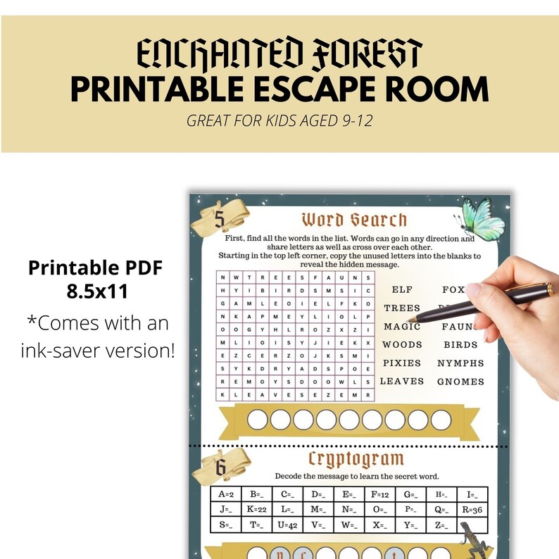 Enchanted Forest Escape Room Printable, Escape Kits, Escape Room for ...