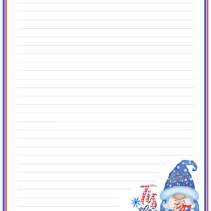 Christmas Gnomes ~ Christmas Stationery Printable ~ Downloadable ...