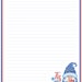 Christmas Gnomes Christmas Stationery Printable Downloadable Christmas ...