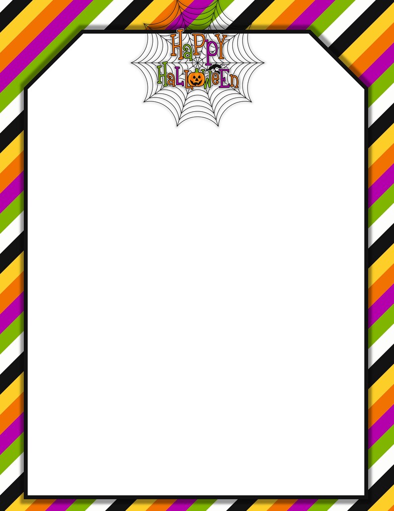 Halloween Letter Writing Set, Pen Pal Kit, Halloween Stationary, Lined ...