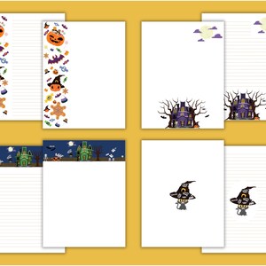 Printable Halloween Stationary Cute Halloween Letter Writing - Etsy