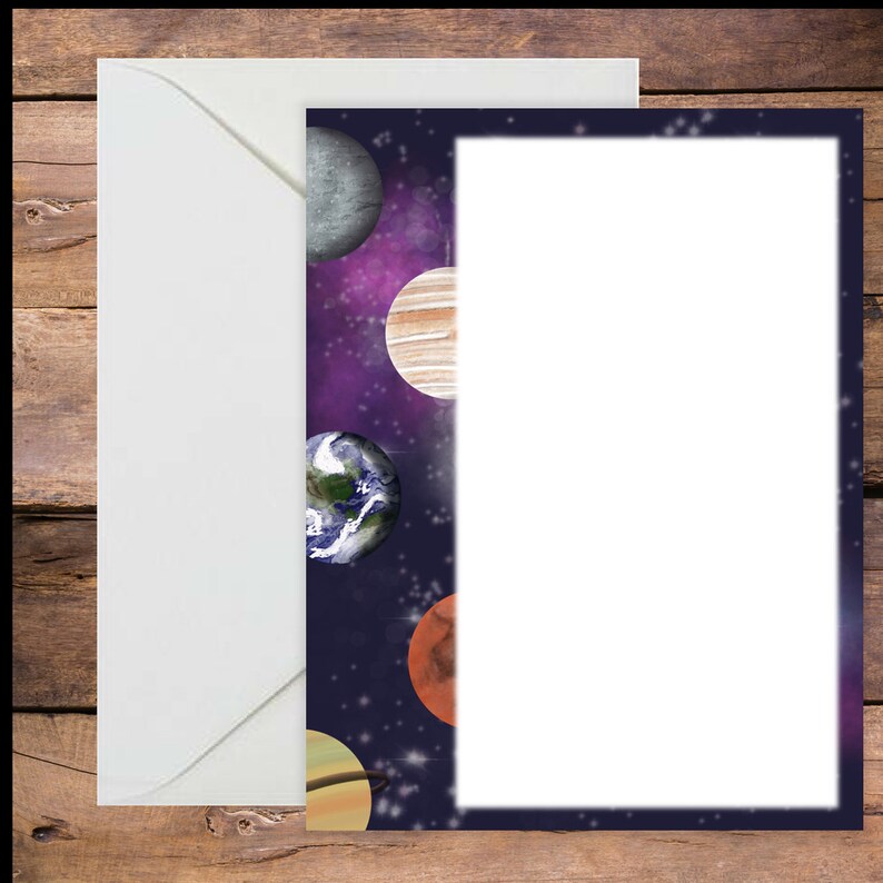 Outer Space Printable Letter Stationary/astronomy - Etsy