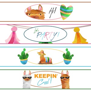 Llama Birthday Printable Bundle, Llama Party Decor, Girls Llama Party ...