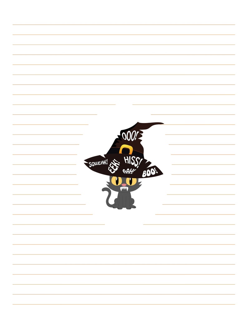 Printable Halloween Stationary Cute Halloween Letter Writing - Etsy