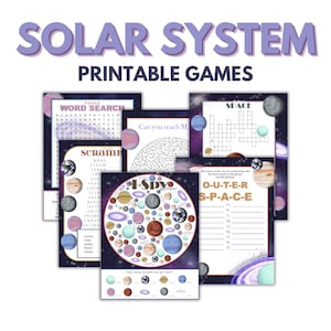 Solar System Printable Games for Kids - Educational Homeschool Activity ...