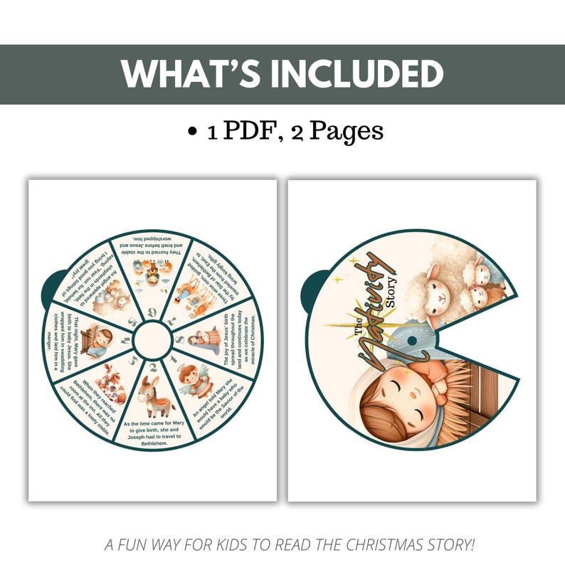 Nativity Story Wheel: Printable Christmas Craft (PDF) - Etsy