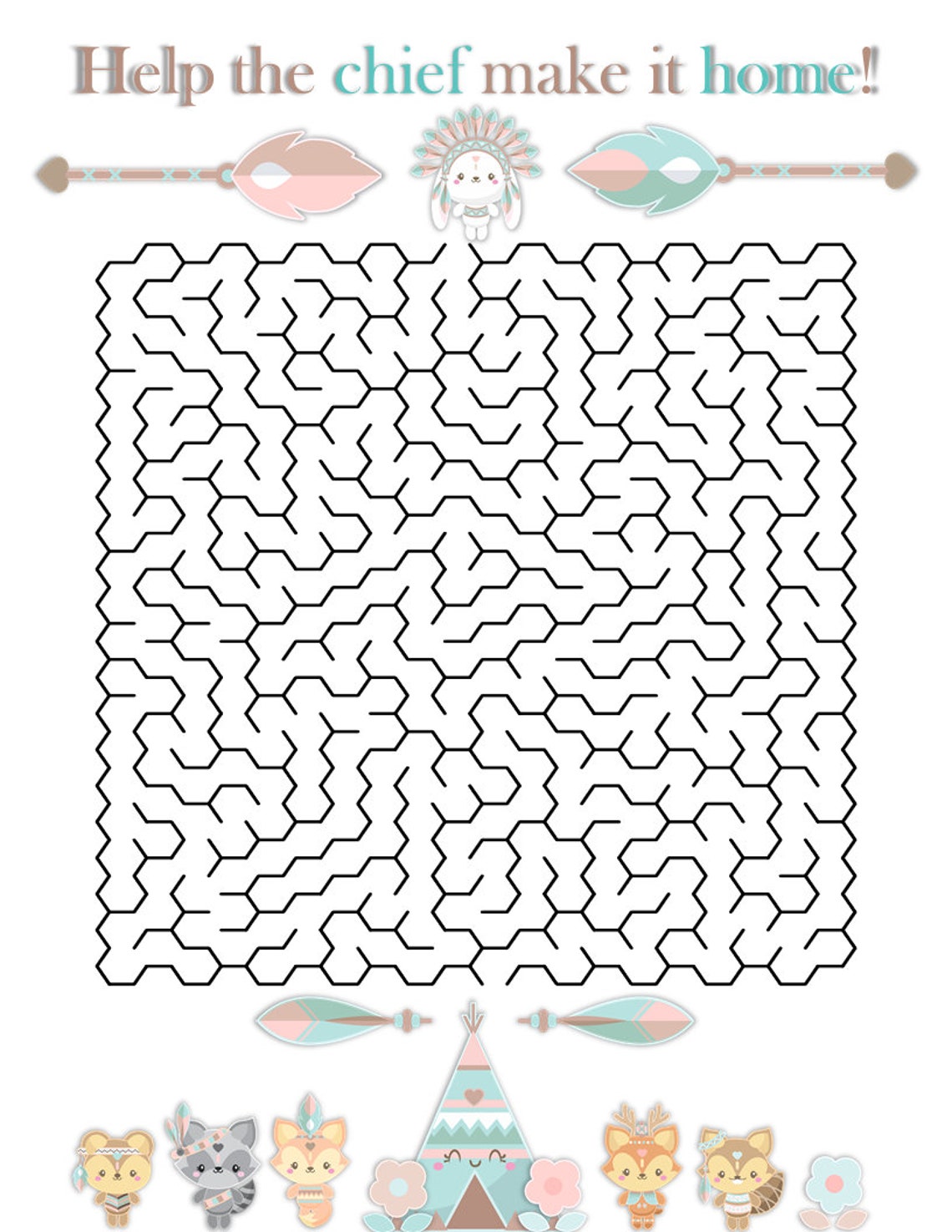 Tribal Games-printable Games for Kids - Etsy