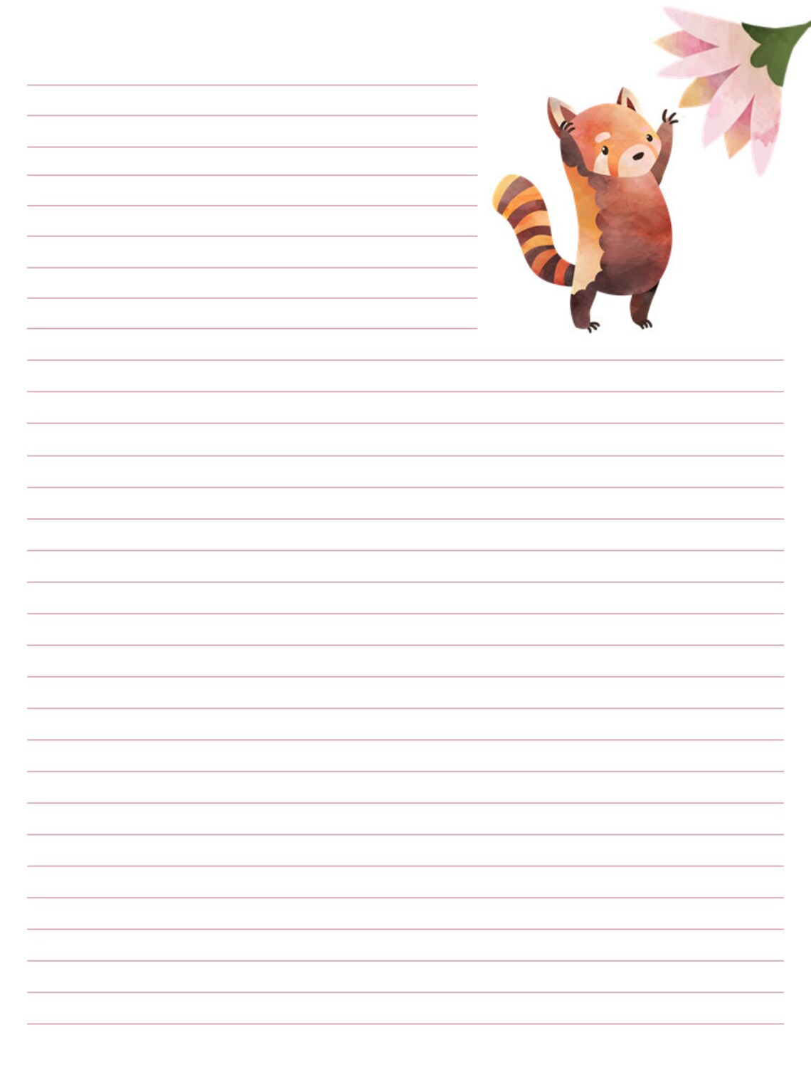 Cute Stationary Set/Red Panda Paper/Letter Writing Set | Etsy