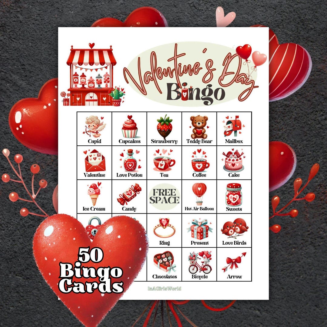 Valentine's Day Bingo for Kids - Fun Activity for Classrooms and ...