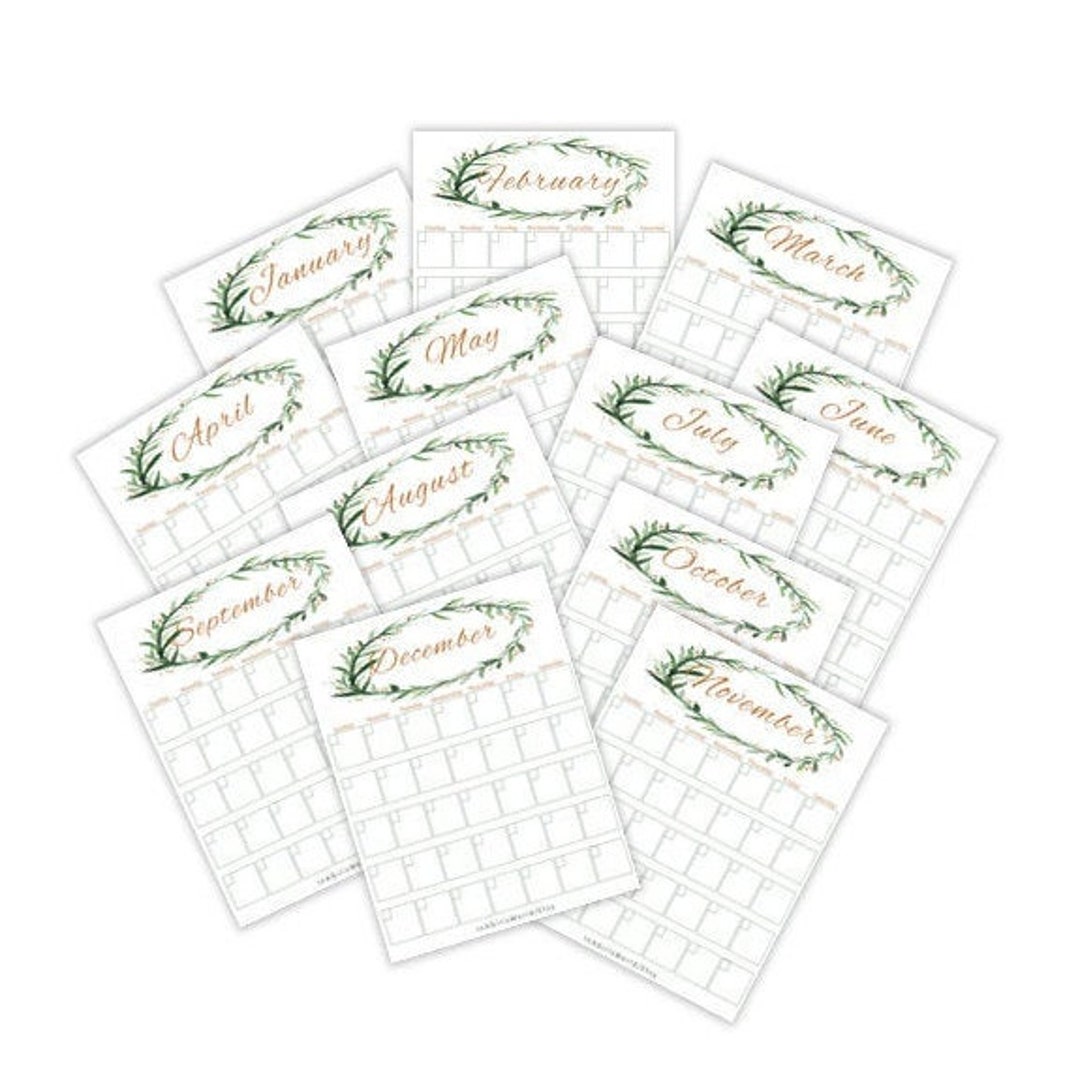 Cottagecore Calendar-pdf Calendar-desk Calendar Floral-desk Calendar ...