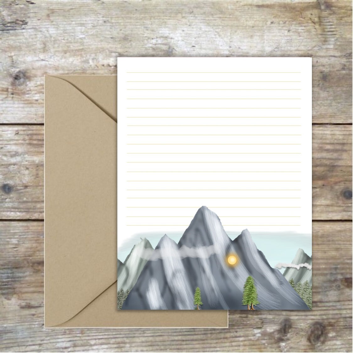 Writing Paper Inspired by Nature ~ Stationary Set ~ Pen Pal Stationery ...