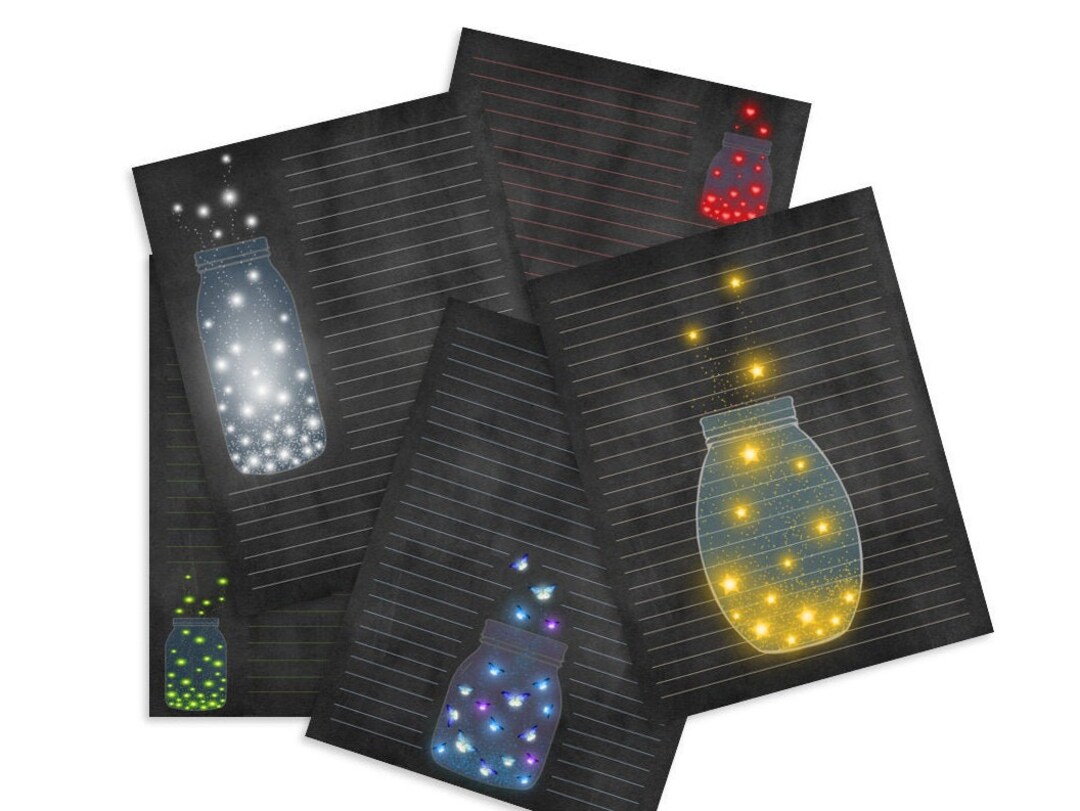 Fireflies/magic Jar Stationary/firefly Stationery - Etsy