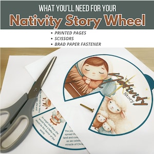 Nativity Story Wheel Printable Kids Christmas Activity Advent Craft ...