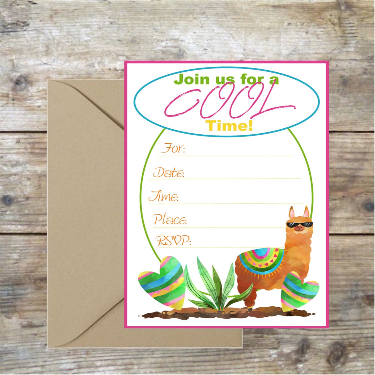 Llama Birthday Printable Bundle, Llama Party Decor, Girls Llama Party ...