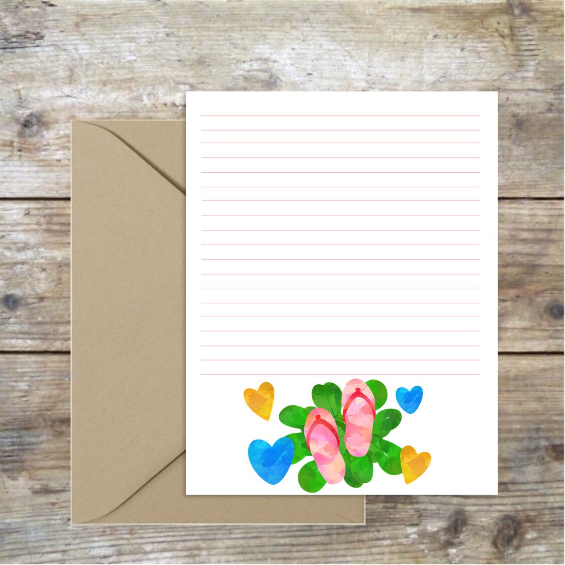 Summer Pool Party-printable Stationary - Etsy