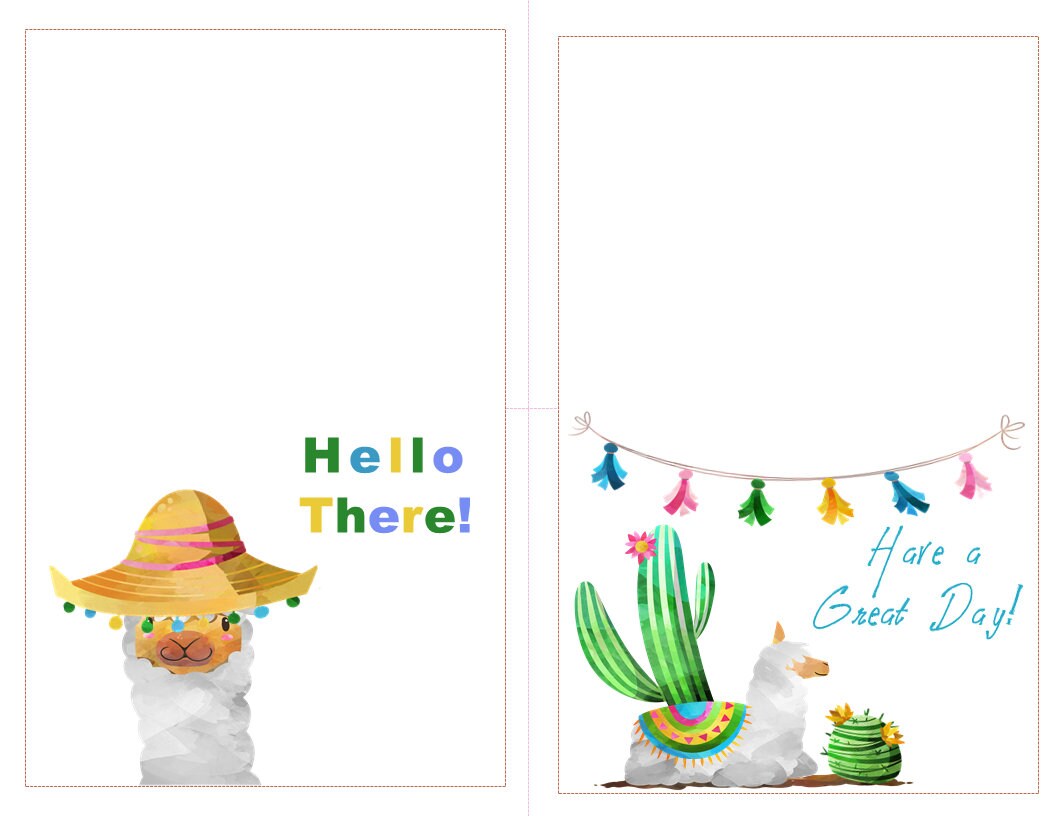 Llama Cards-printable Digital Cards-digital Cards-instant - Etsy