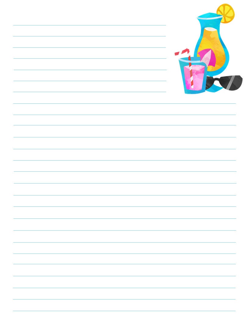 Summer Pool Party-printable Stationary - Etsy