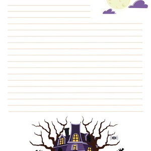 Printable Halloween Stationary Cute Halloween Letter Writing - Etsy