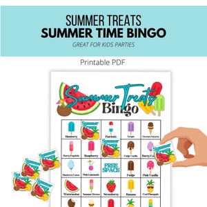 Summer Time Bingo Cards for Kids, Pool Party Bingo, Printable Bingo ...