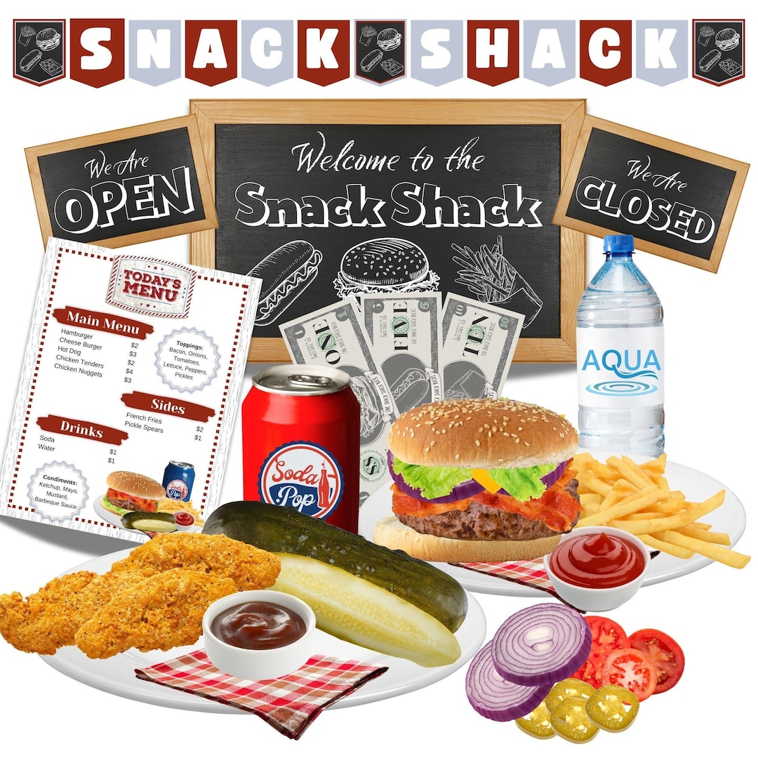 Burger Dramatic Play Set for Kids - Hotdog Pretend Play - Fun Role Play ...