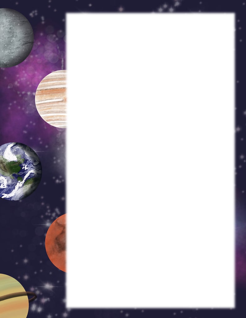 Outer Space Printable Letter Stationary/astronomy - Etsy